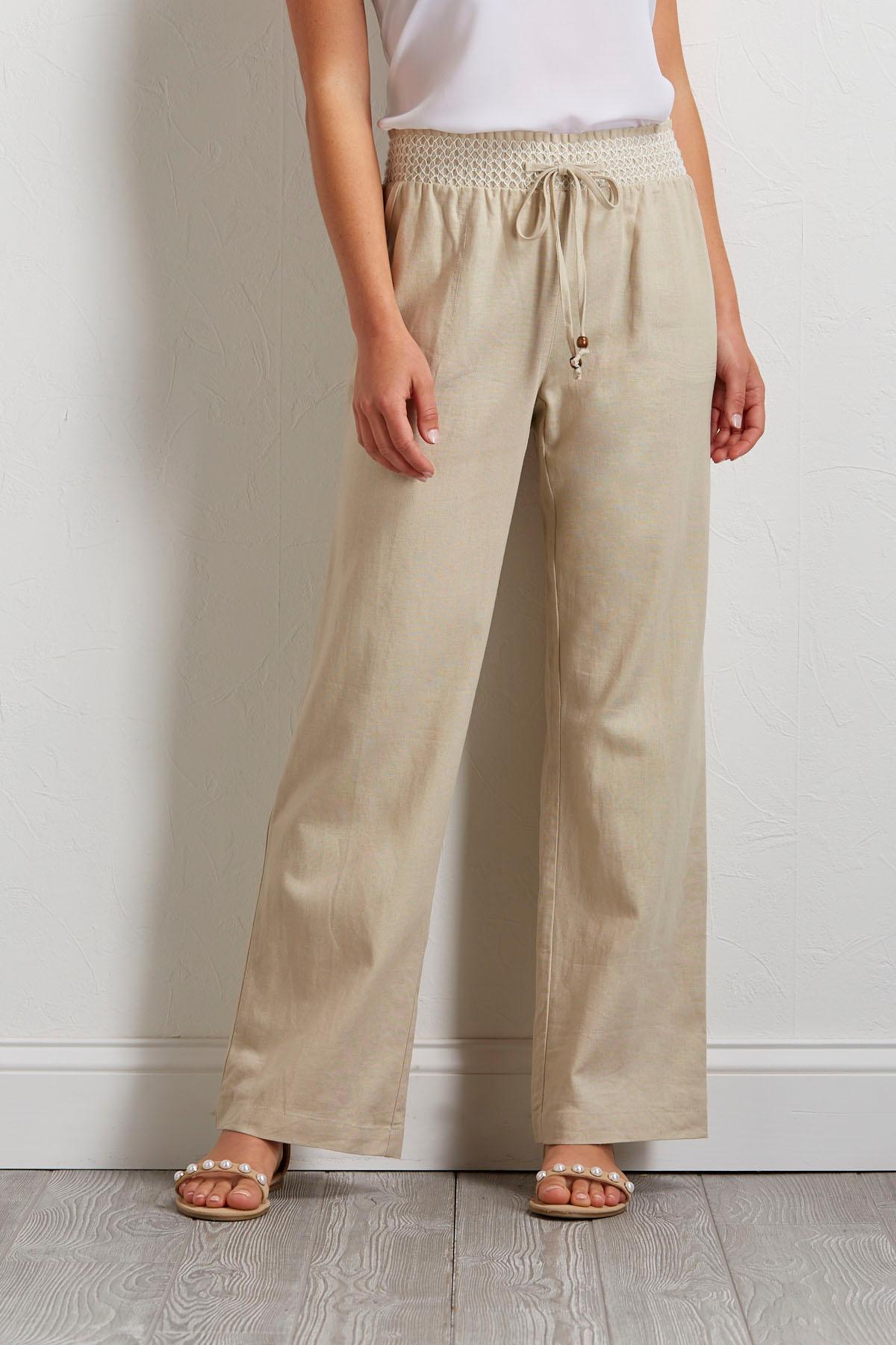 Versona Linen Wide Leg Beach Pants