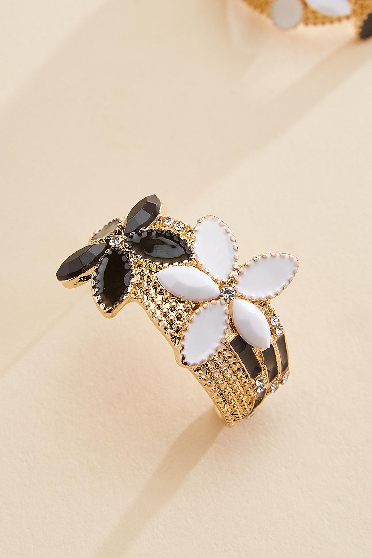 Versona | resin floral textured hoop earrings